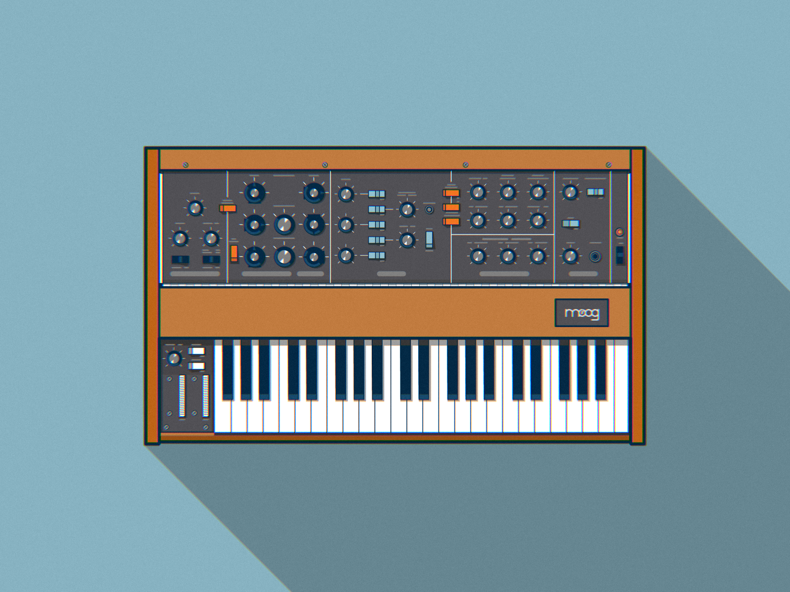 Analog Synthesizer Minimoog by Moog by Radek Ciechanowski on Dribbble