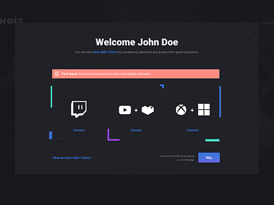 Noiz Register Flow by Guilherme Kerber for Koncepted on Dribbble