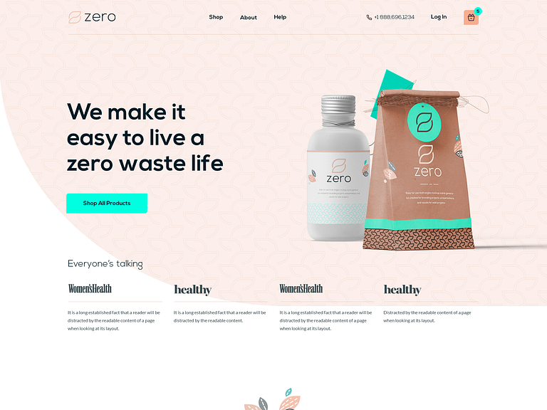 Grocery Shop landing page by Guilherme Kerber for Koncepted on Dribbble