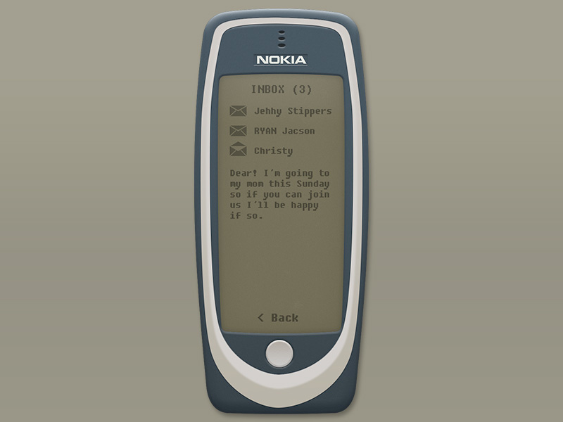 Nokia3310 Fullscreen Free Mockup by Roman Kryzhanovskyi on Dribbble