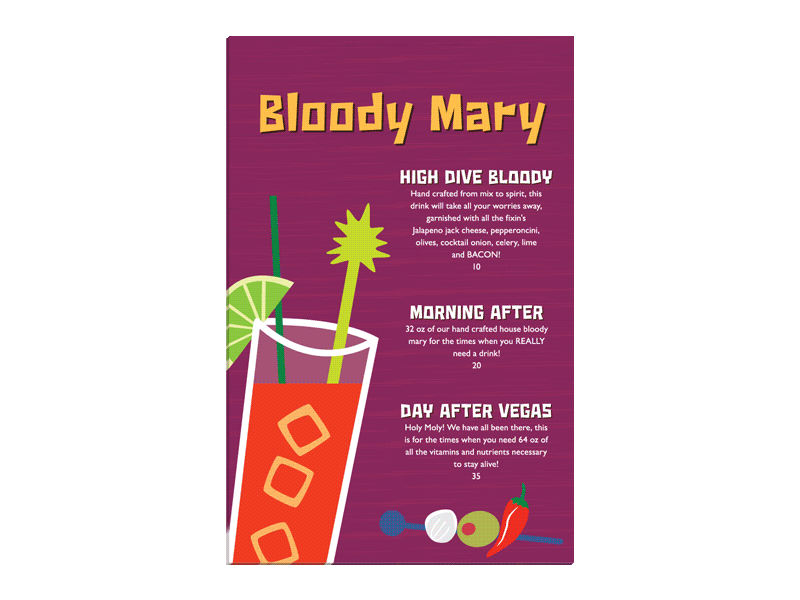 Shag-style Cocktail Menu by DJ Bradley on Dribbble