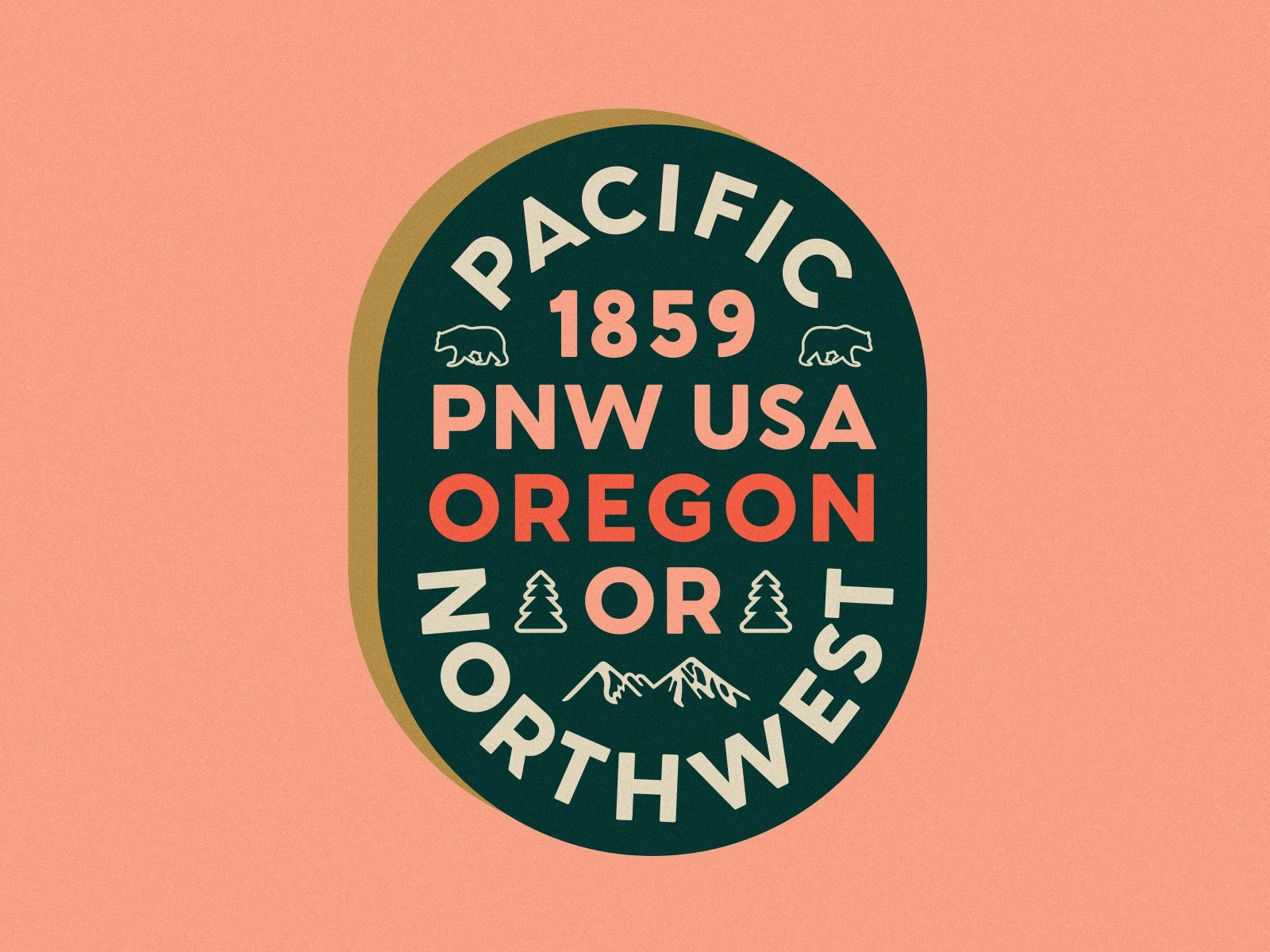 Oregon Type Badge by Melissa Simonian on Dribbble