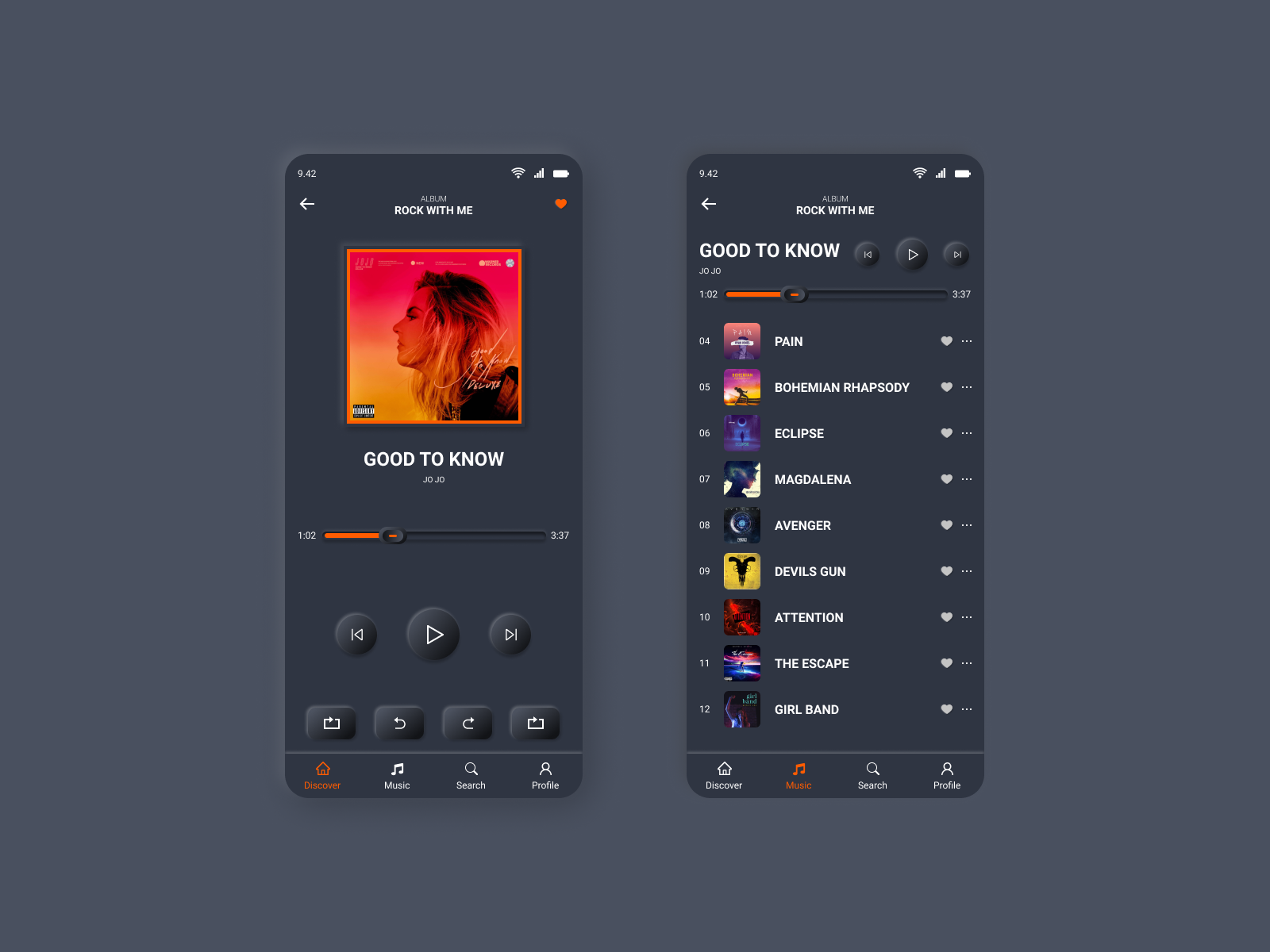 music player by Rahul Attri on Dribbble