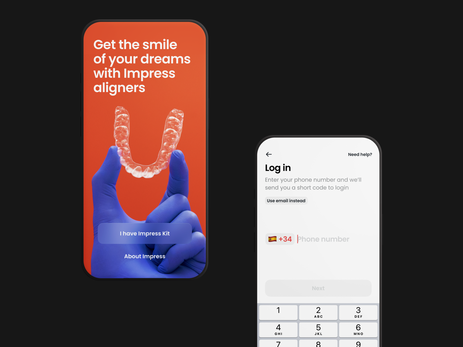 Impress App by Sergi Brylev on Dribbble