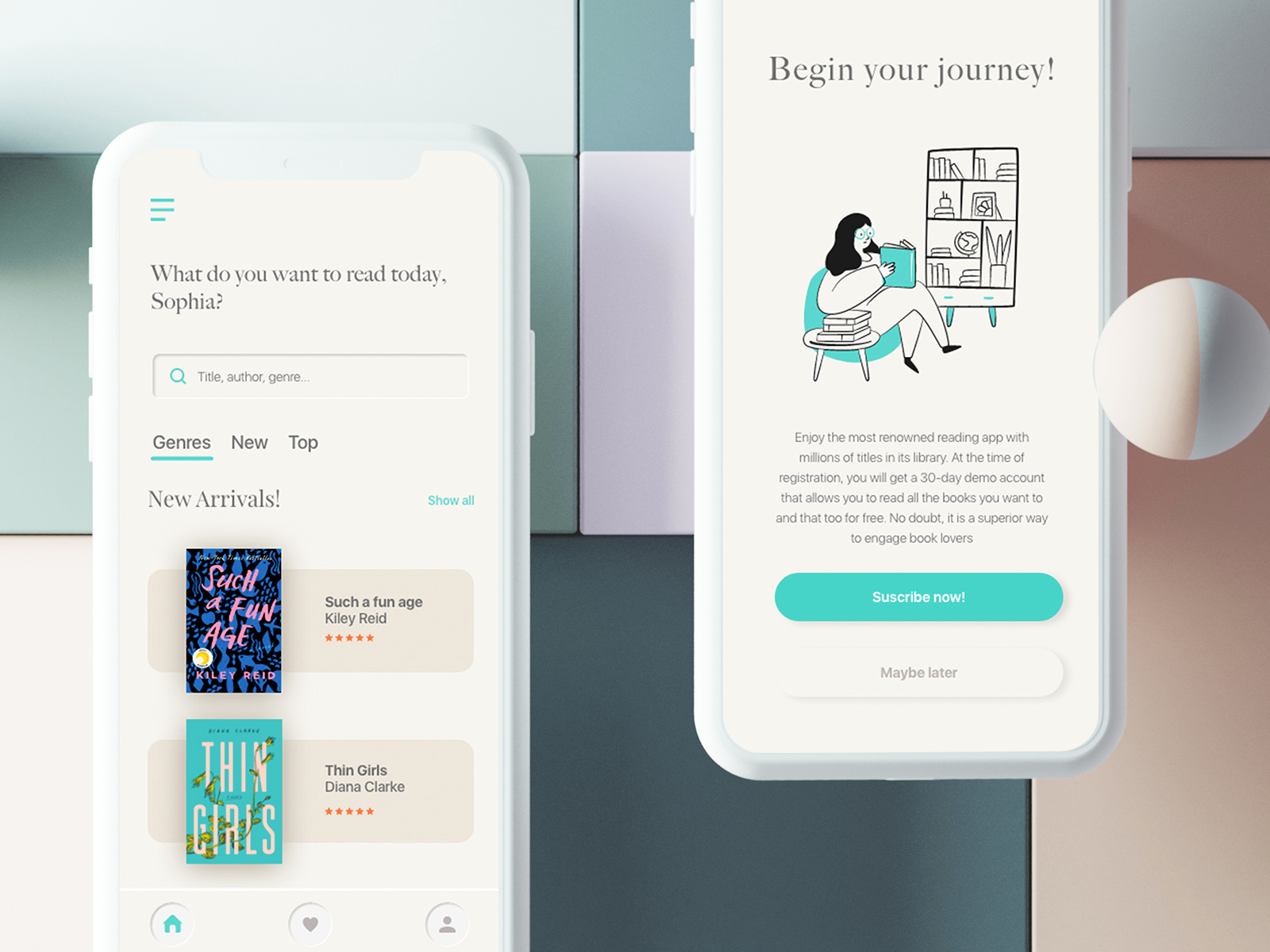 Book Suscription App Concept by 🛸 𝔐𝔢𝔩𝔦𝔰𝔰𝔞 ℭ𝔦𝔢𝔫𝔣𝔲𝔢𝔤𝔬𝔰 👽 on Dribbble