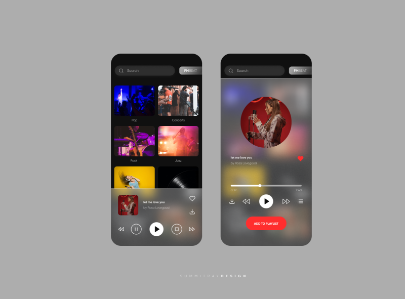 Music App - UI Design by Sumit Rai on Dribbble