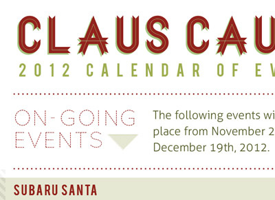 Claus Cause Calendar by Holly Tritt on Dribbble