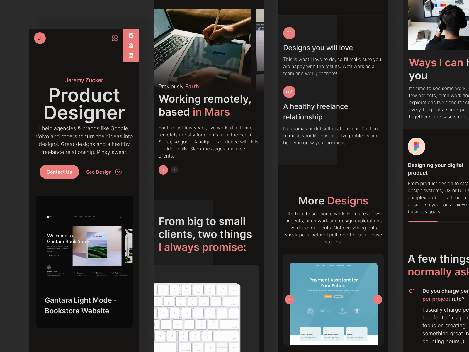 Personal Portfolio - Mobile Responsive by R Ghozia U for Pixelz on Dribbble
