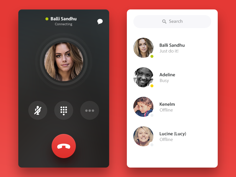 Daily Ui #05_Contacts by mikazuki on Dribbble
