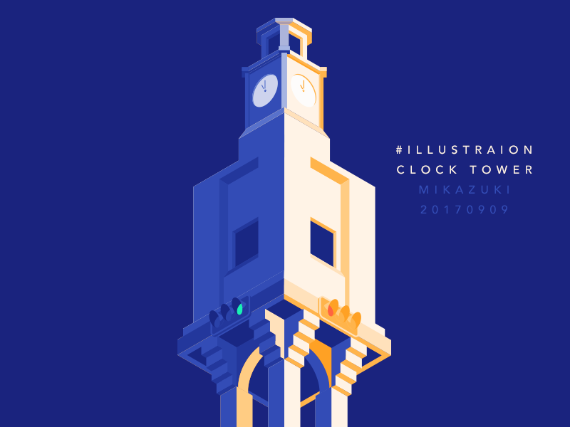 Illustration_Clocktower by mikazuki on Dribbble
