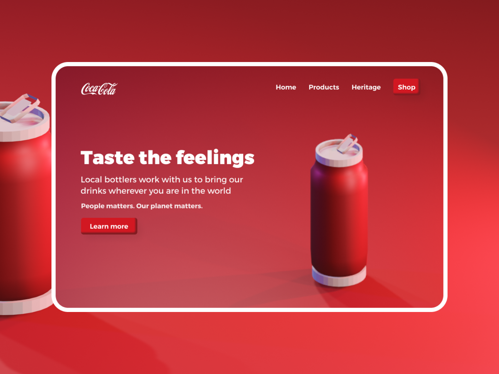 UI Design Coca Cola by Gioxyer on Dribbble