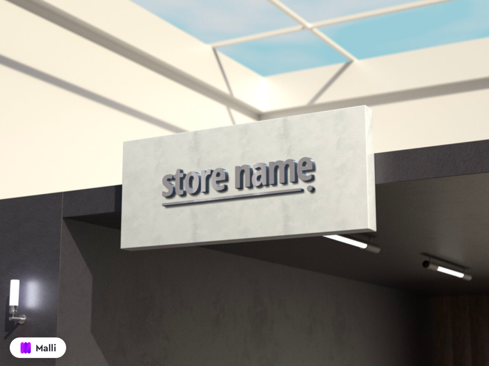 Free 3D Store Logo Mockup by Malli on Dribbble
