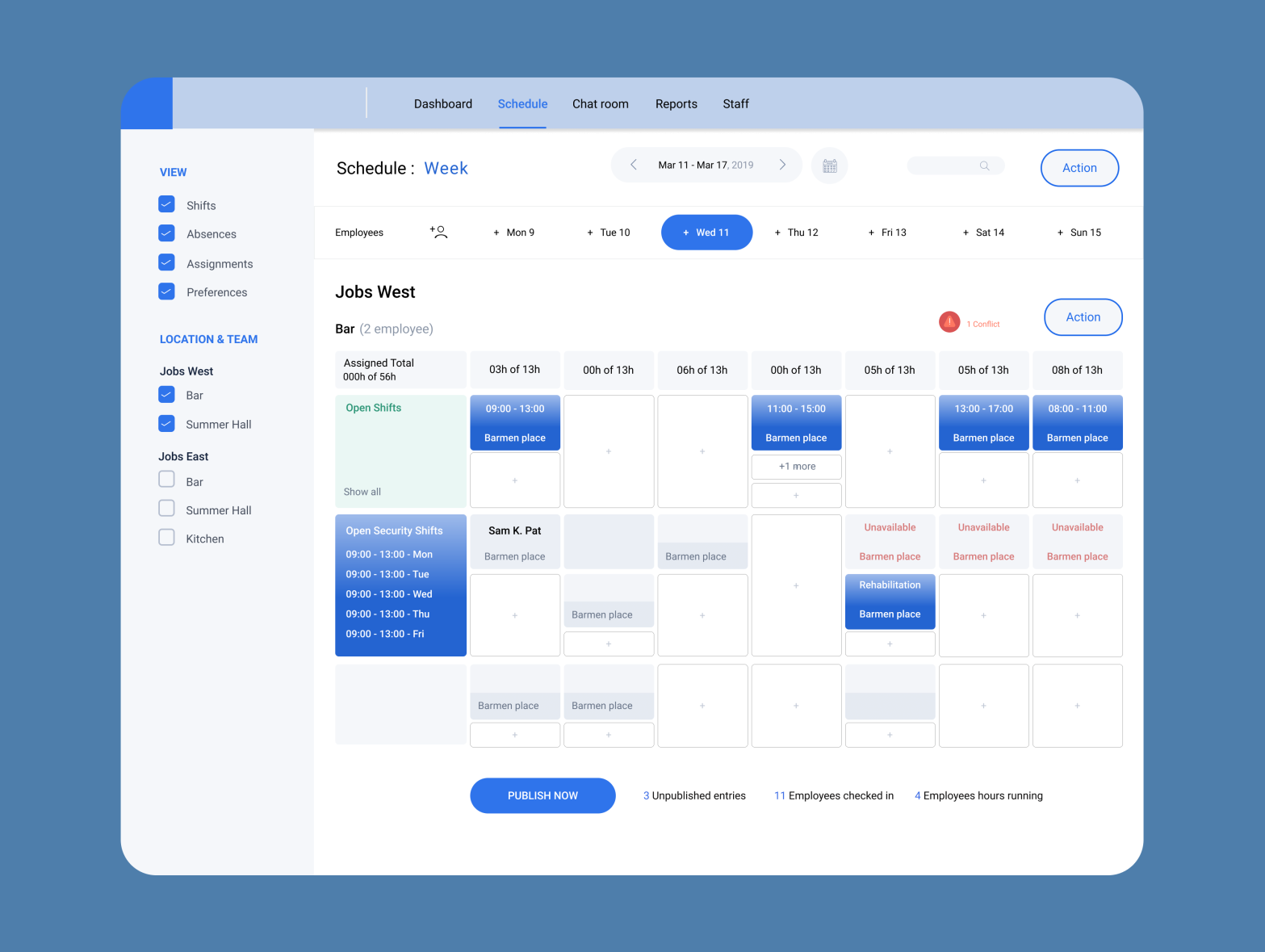 Employee check in Dashboard by Bright Anyanwu on Dribbble