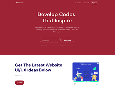 CodeBase -Develop Codes That Inspire by MING on Dribbble