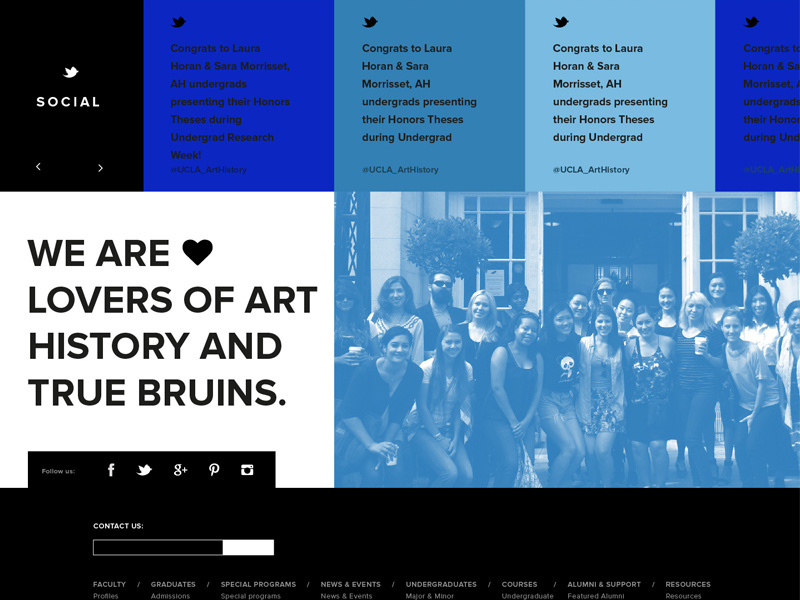 From archives UCLA website by Sistas on Dribbble