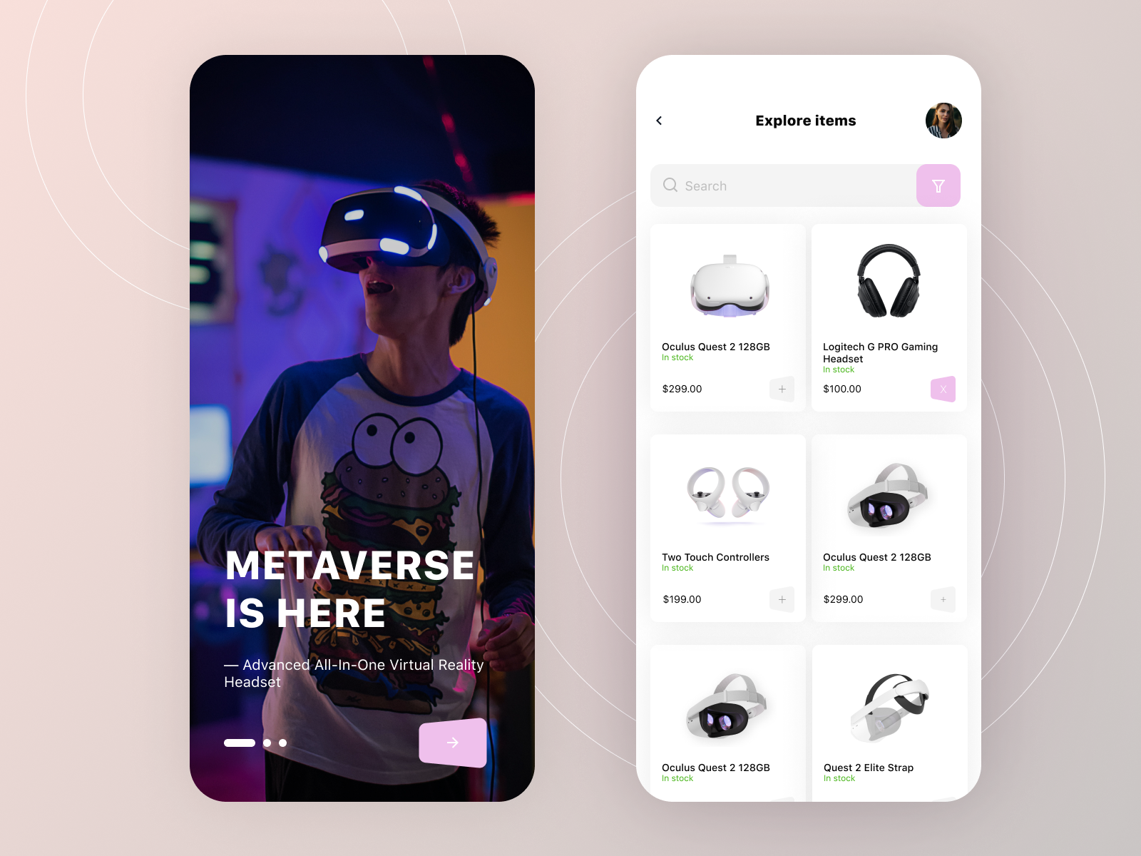 VR Shop app by Nerenxa Deda on Dribbble