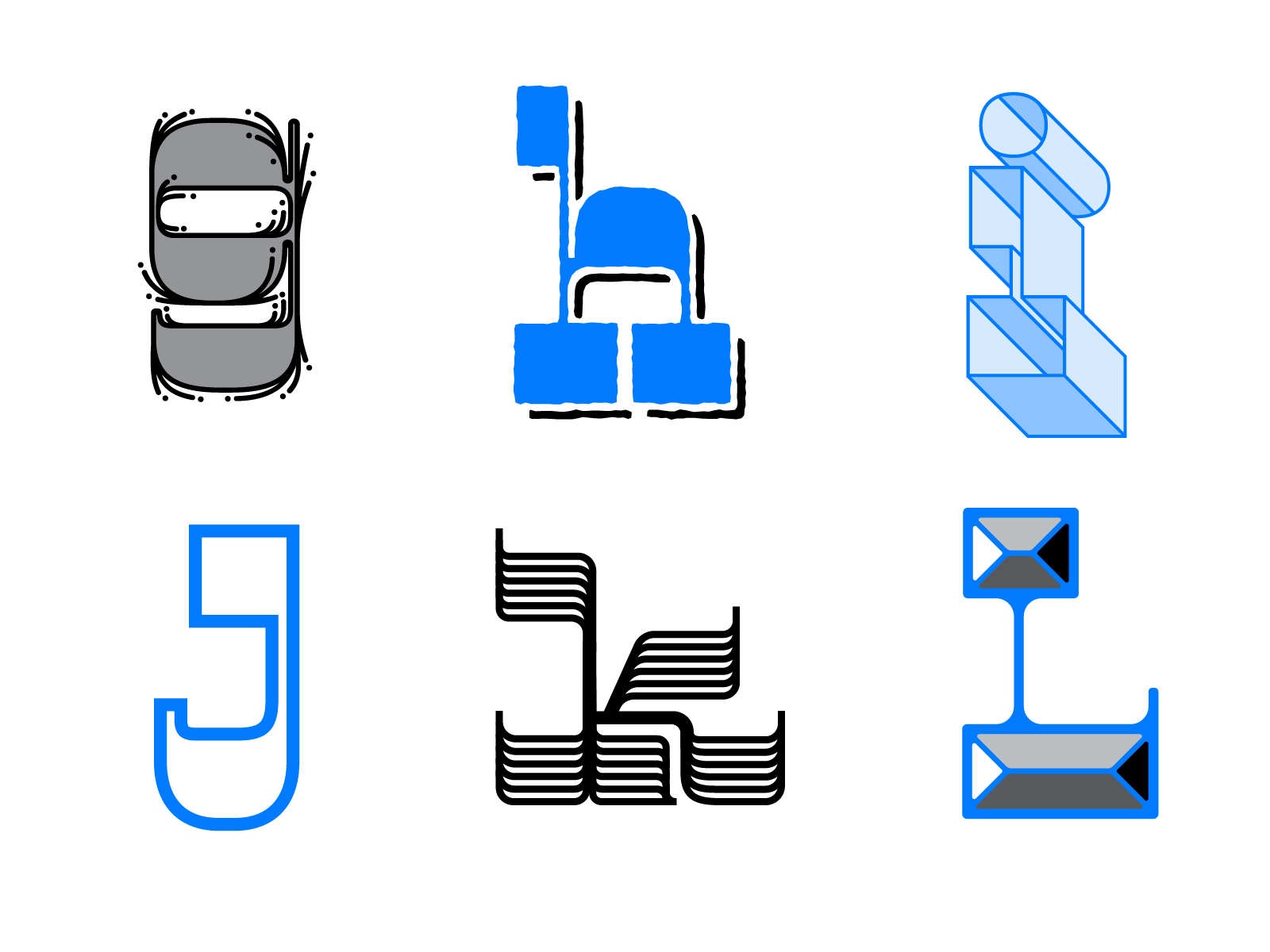 Letters from g to l 36days of type challenge by Type forward on Dribbble
