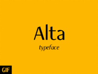 Alta Typeface by Jeriah Lau on Dribbble