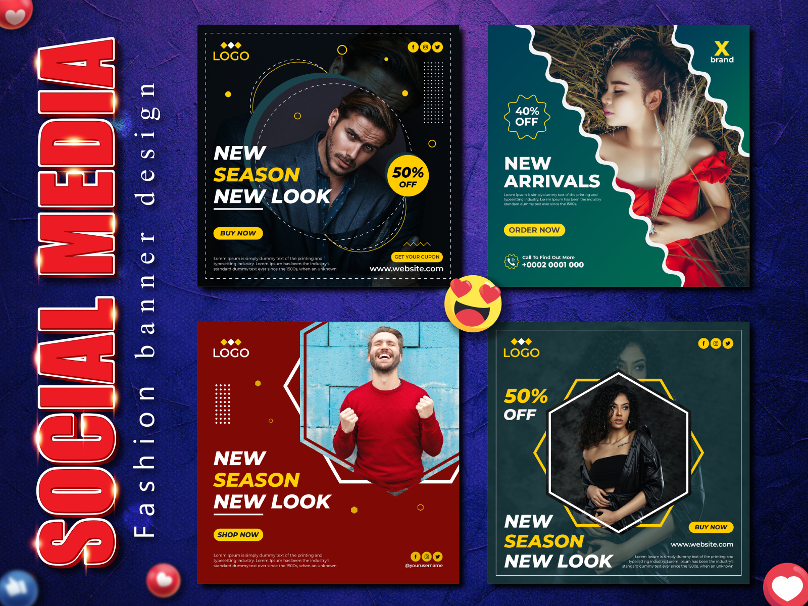 social media post, instagram banner template by Rifat Tanvir on Dribbble