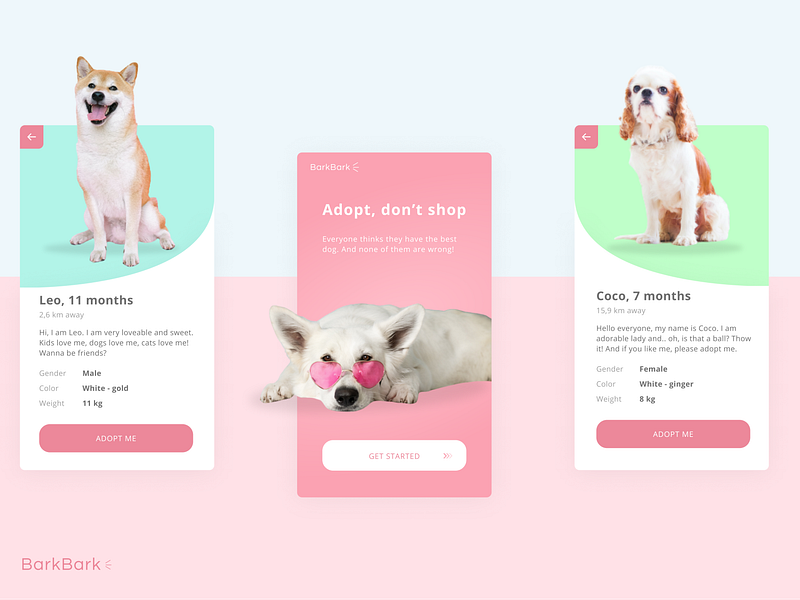 Dog Adoption App designs, themes, templates and downloadable graphic ...