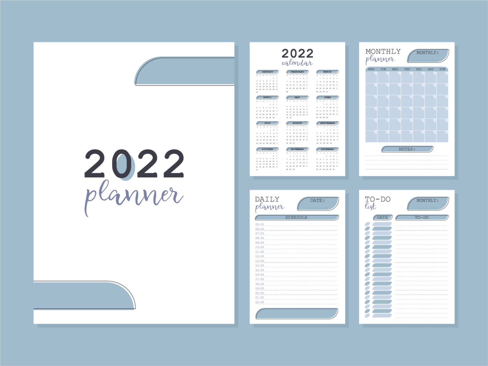 Planner 2022 In Pastel Colors From The Pantone Palette by Anastasia ...