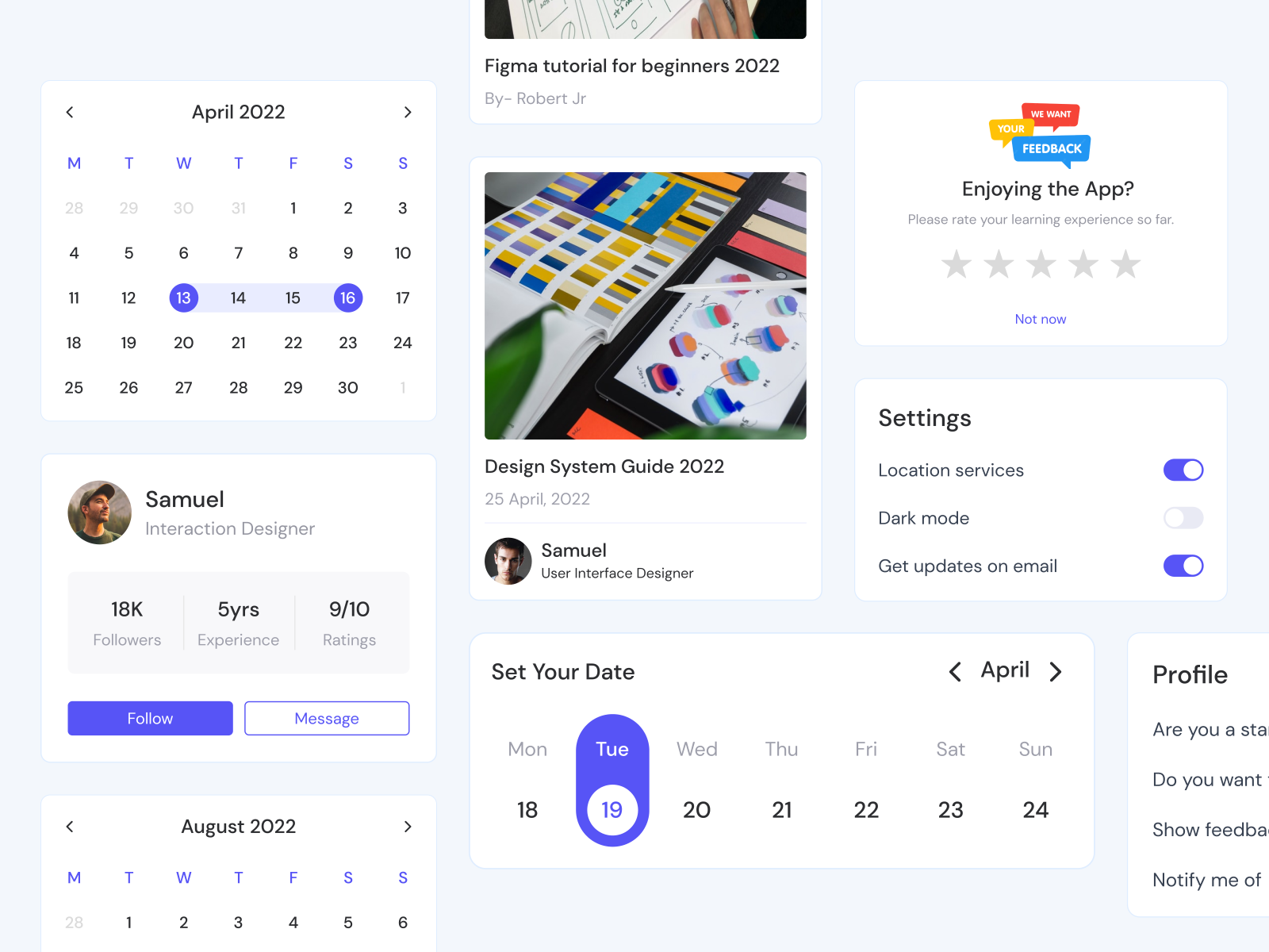 UI Components Design by Siddheshwar Chandravanshi on Dribbble