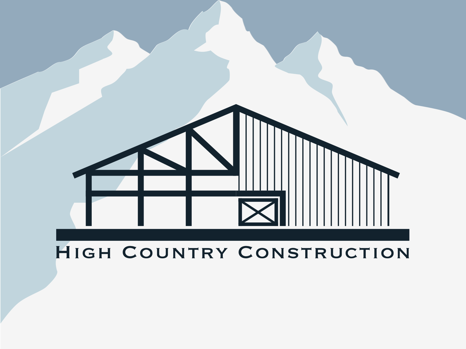 High Country Construction Logo With Mountains by David Caddy on Dribbble