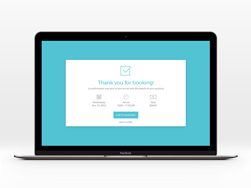 Booking Confirmation by Ilgar Tali on Dribbble