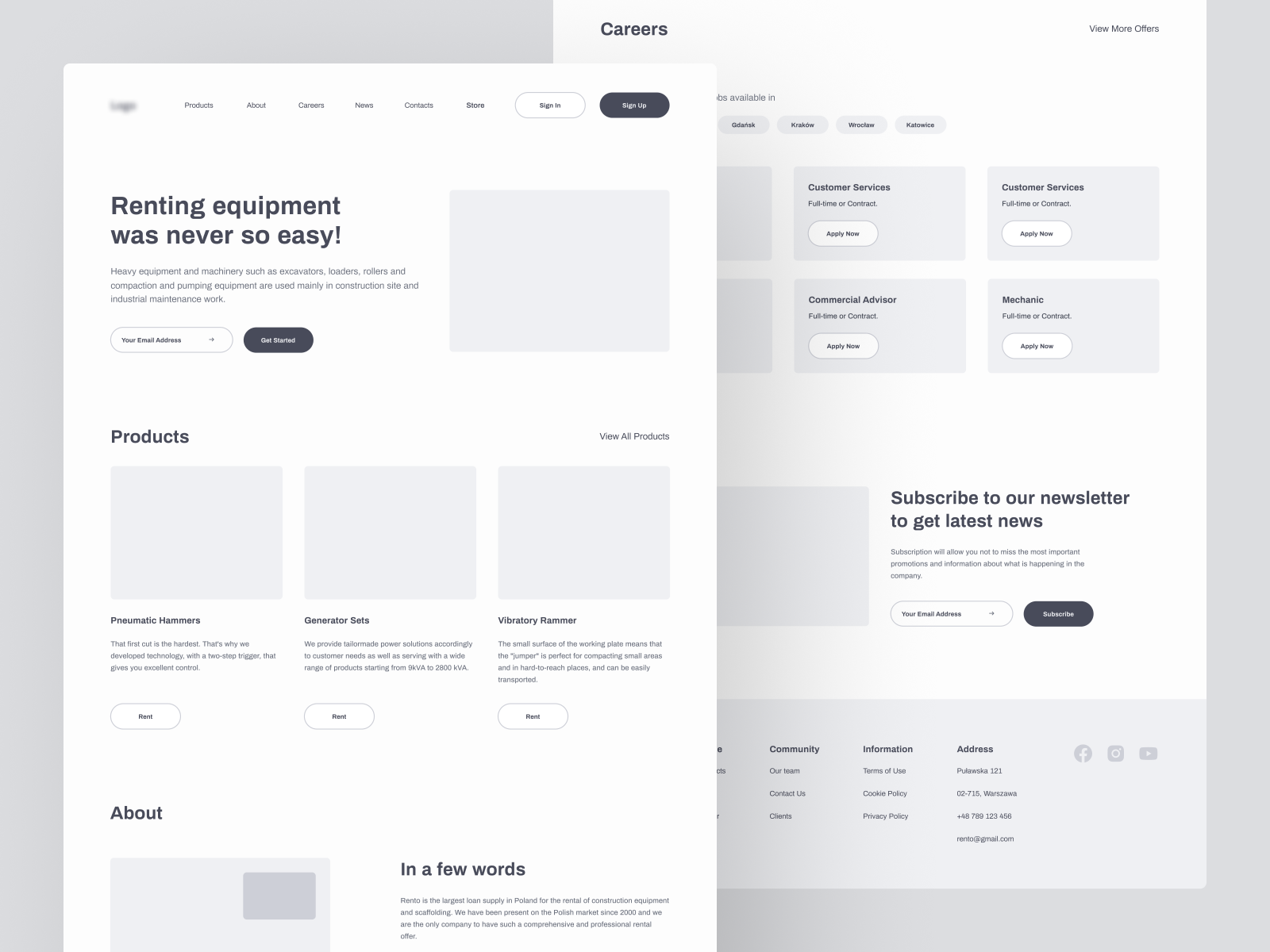 Desktop - Wireframes by Patryk Moskot on Dribbble