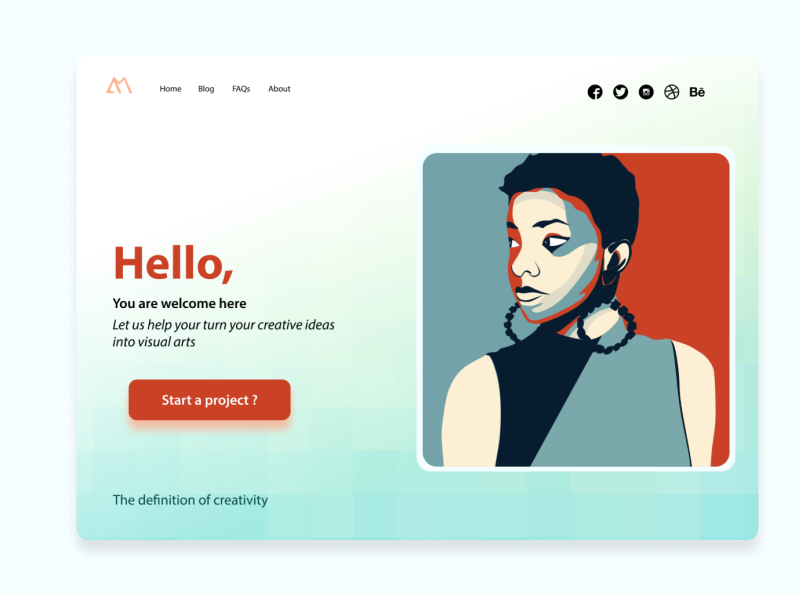 landing page by Abraham John on Dribbble