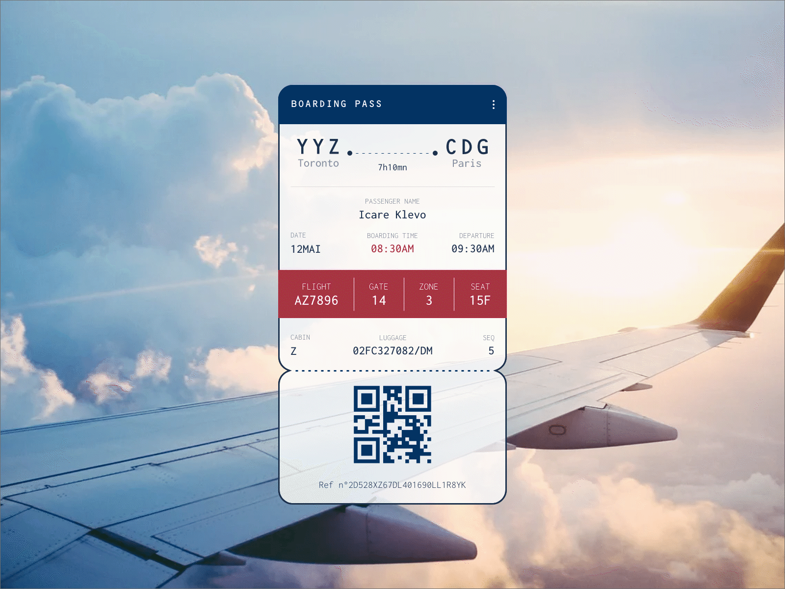 DailyUI 024 Boarding Pass By LEILA GIRARD On Dribbble