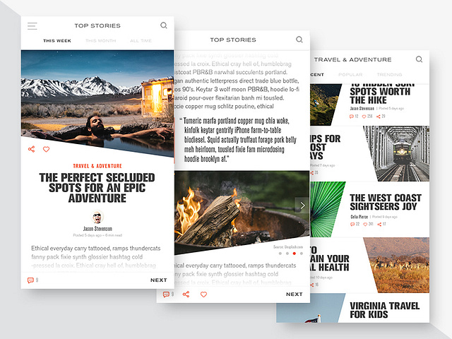 Lifestyle Blog - Mobile Design by Matt Bailey on Dribbble
