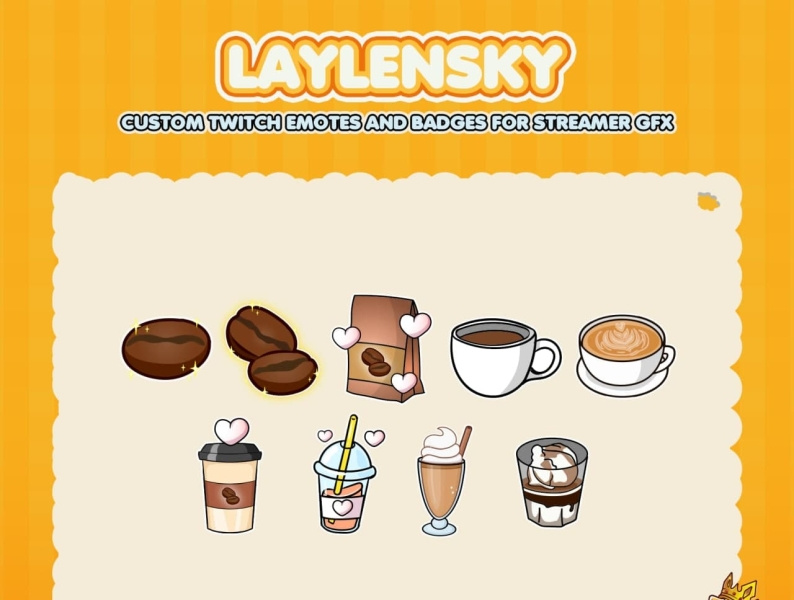 ANIMATED Emote Stream Discord cup Twitch drink emote Iced coffee spill ...