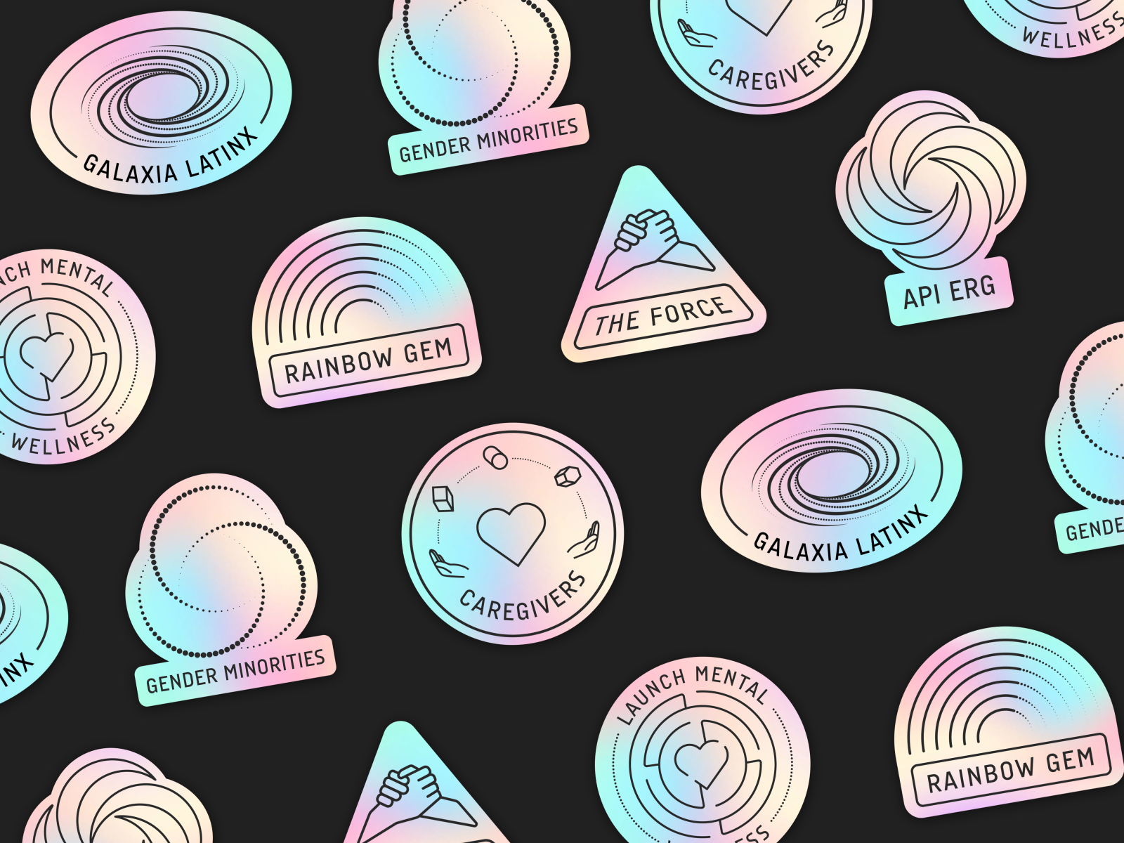 Employee Resource Group logos by Mac McDonald for LaunchDarkly on Dribbble