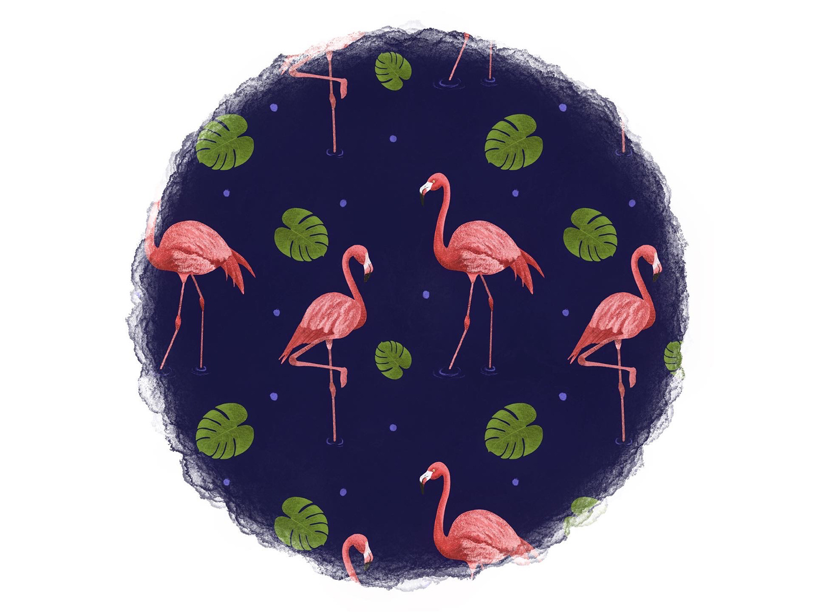 Flamingo Pattern by Julie Bryden on Dribbble
