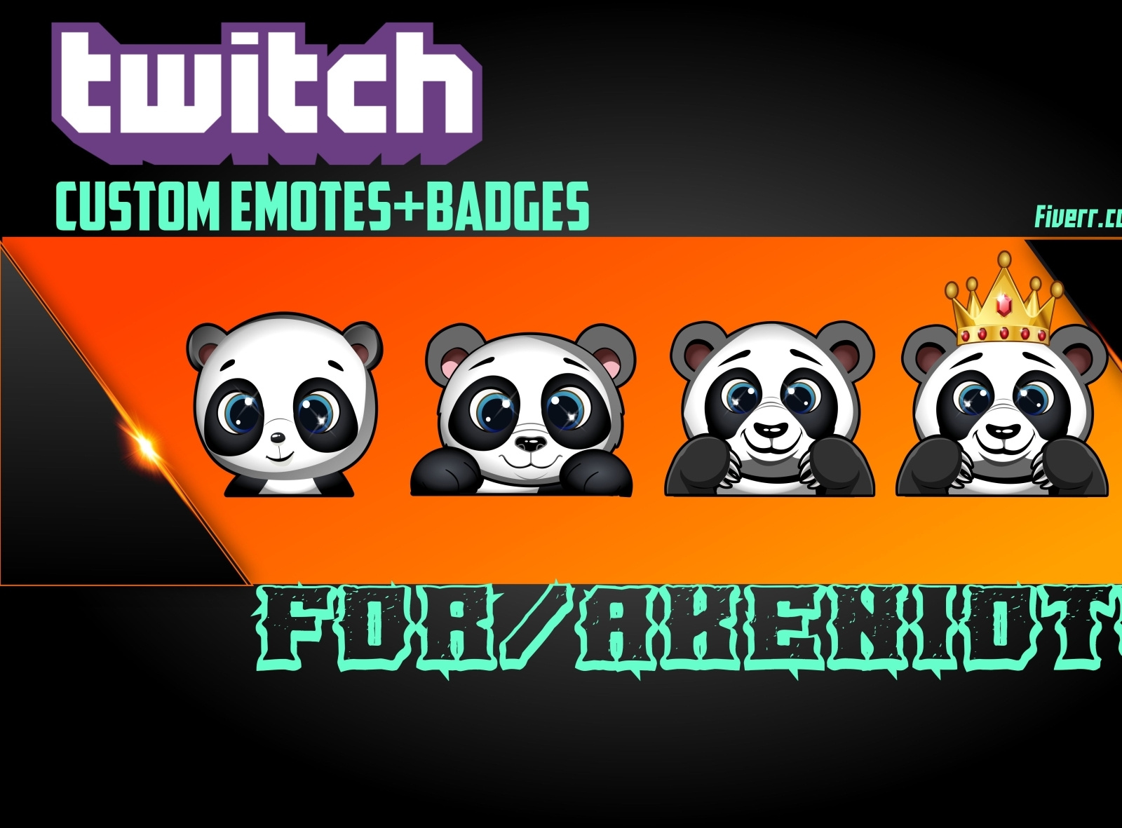 PANDA sub badges by CartoonArtist(Freelancer) on Dribbble