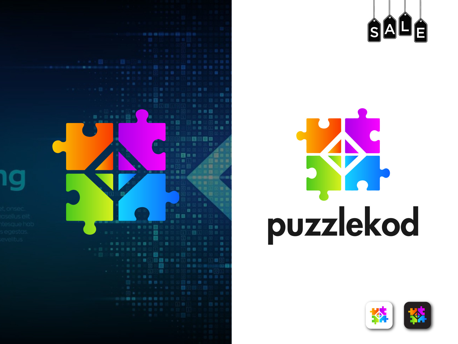 Puzzlekod Software Logo design by MD Saha Hasan Masum on Dribbble