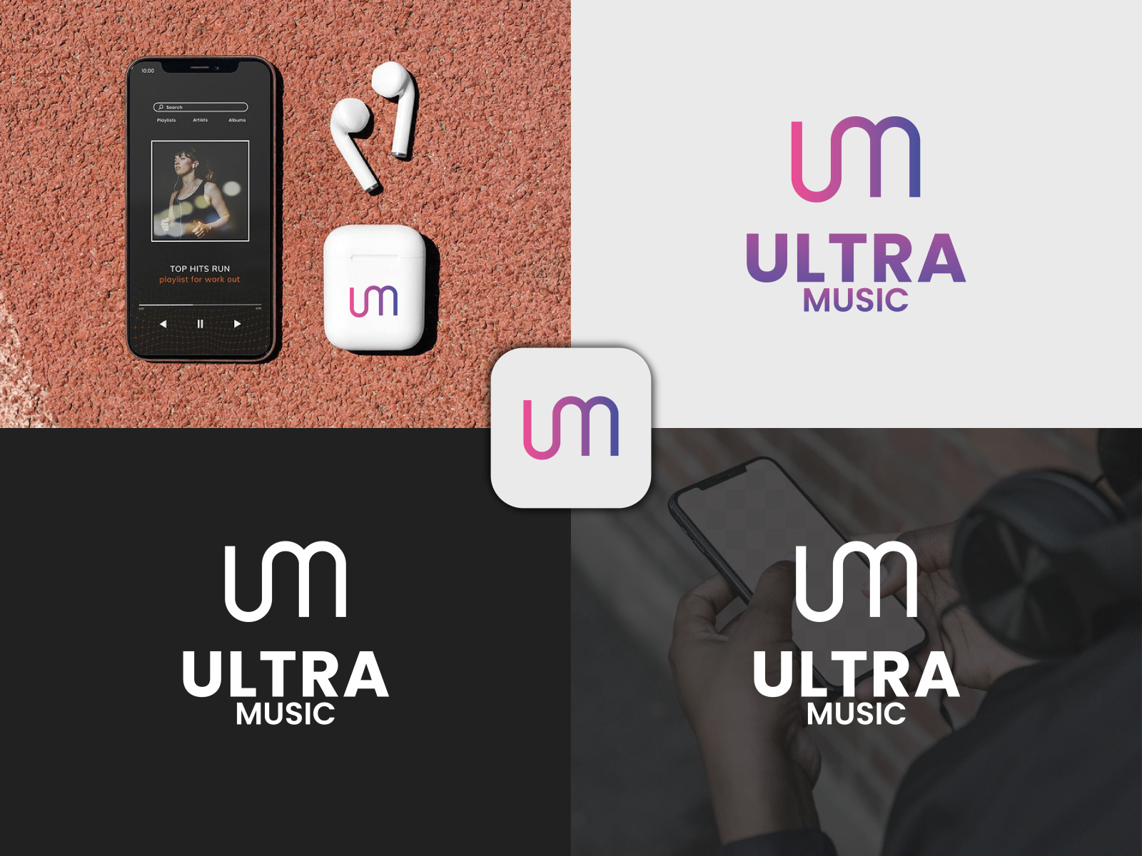 Ultra Music Monogram Logo | Letter Logo design by MD Saha Hasan Masum ...