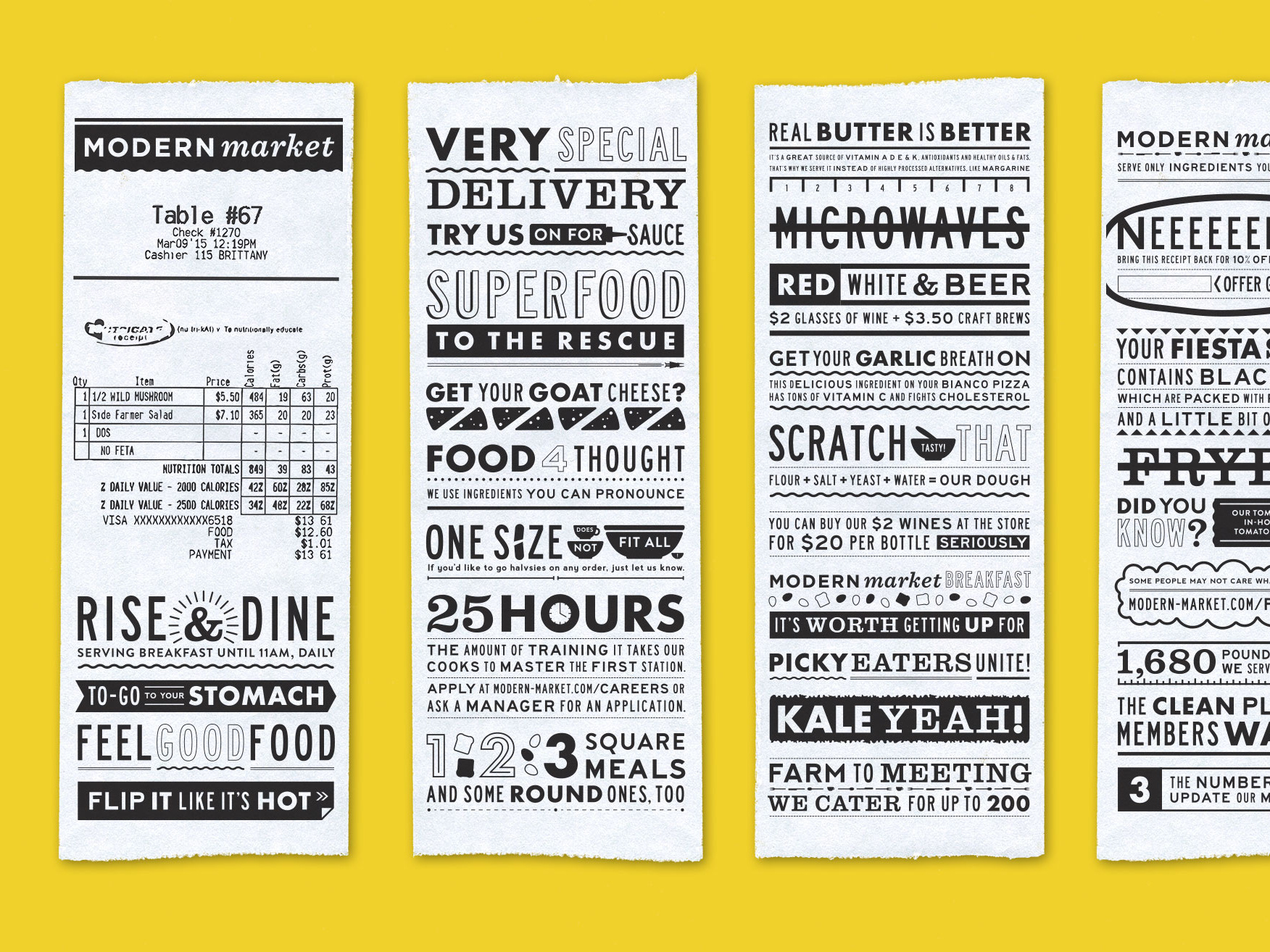 Modern Market Receipts by Micah Max on Dribbble