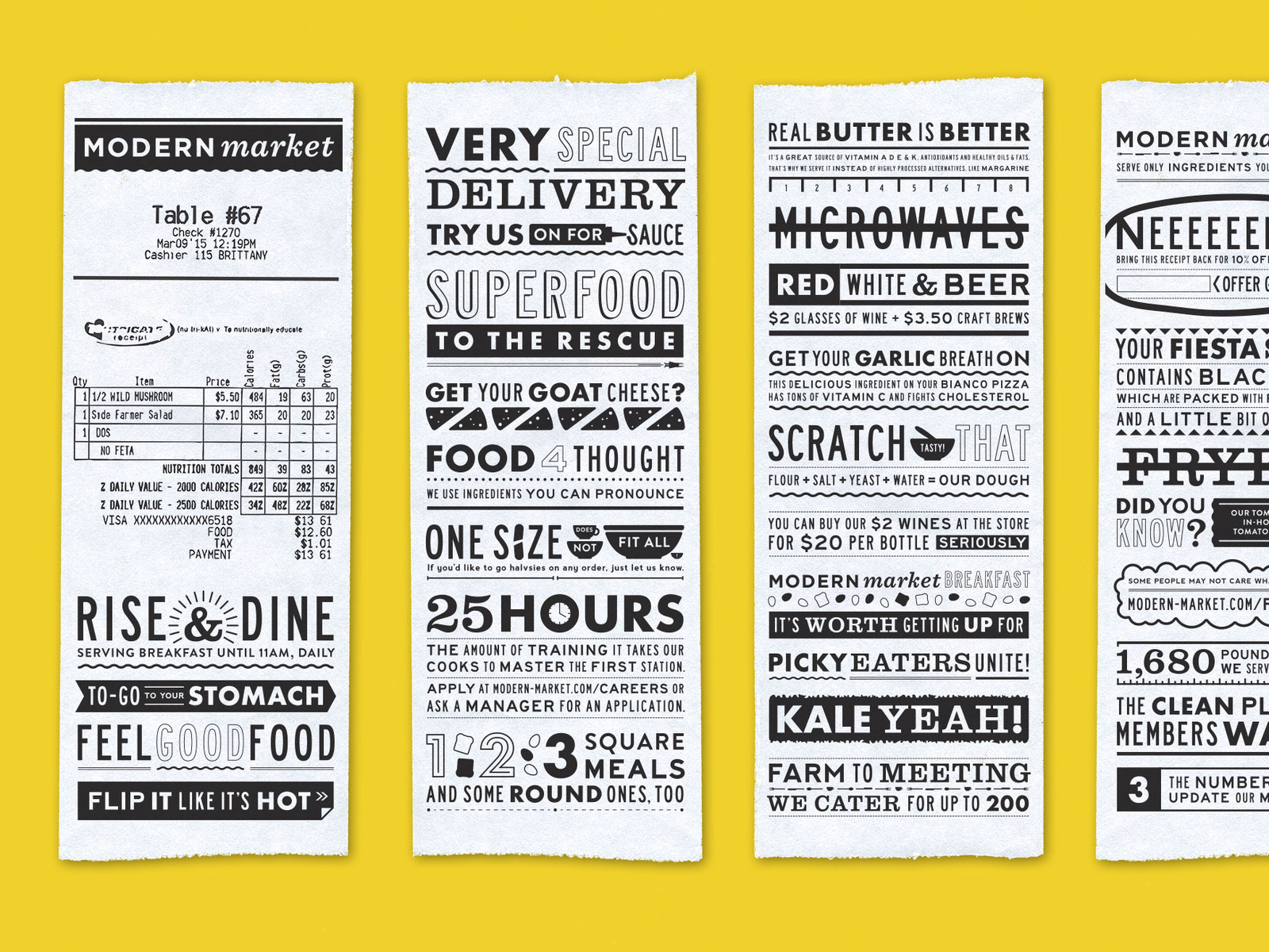 Modern Market Receipts by Micah Max on Dribbble