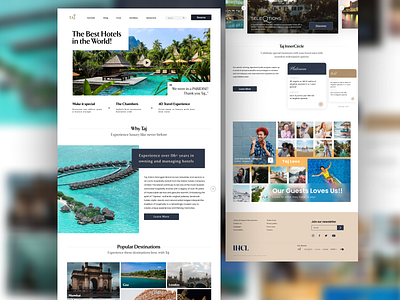 Taj website re-design by Nishad s on Dribbble
