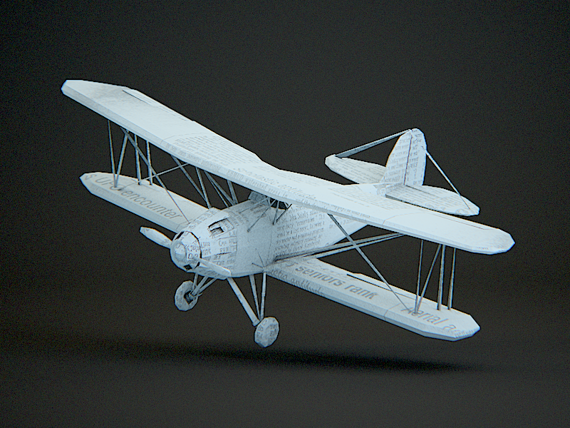 Low poly plane by Gilles Munten on Dribbble