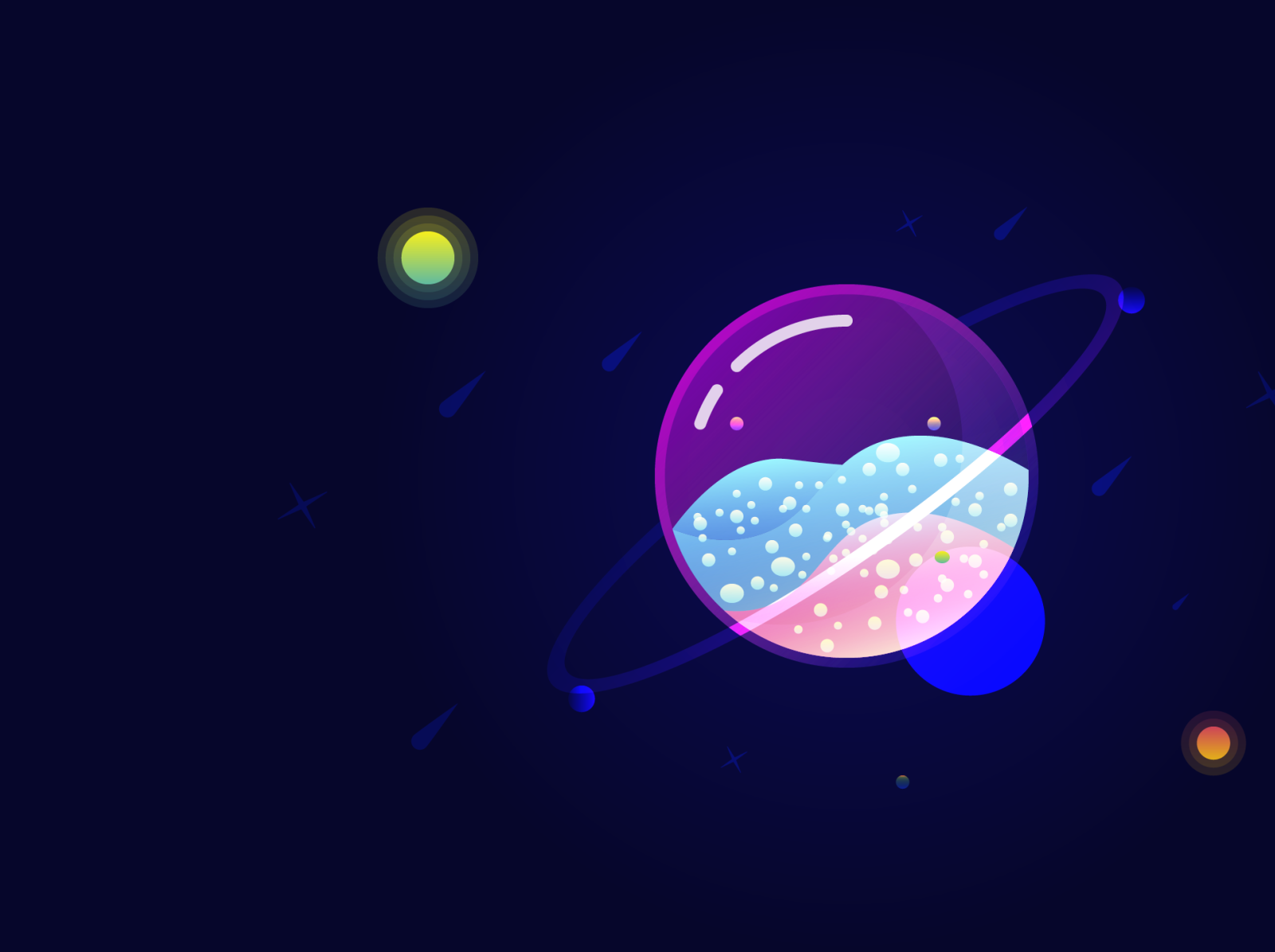 glass planet by Ovii on Dribbble