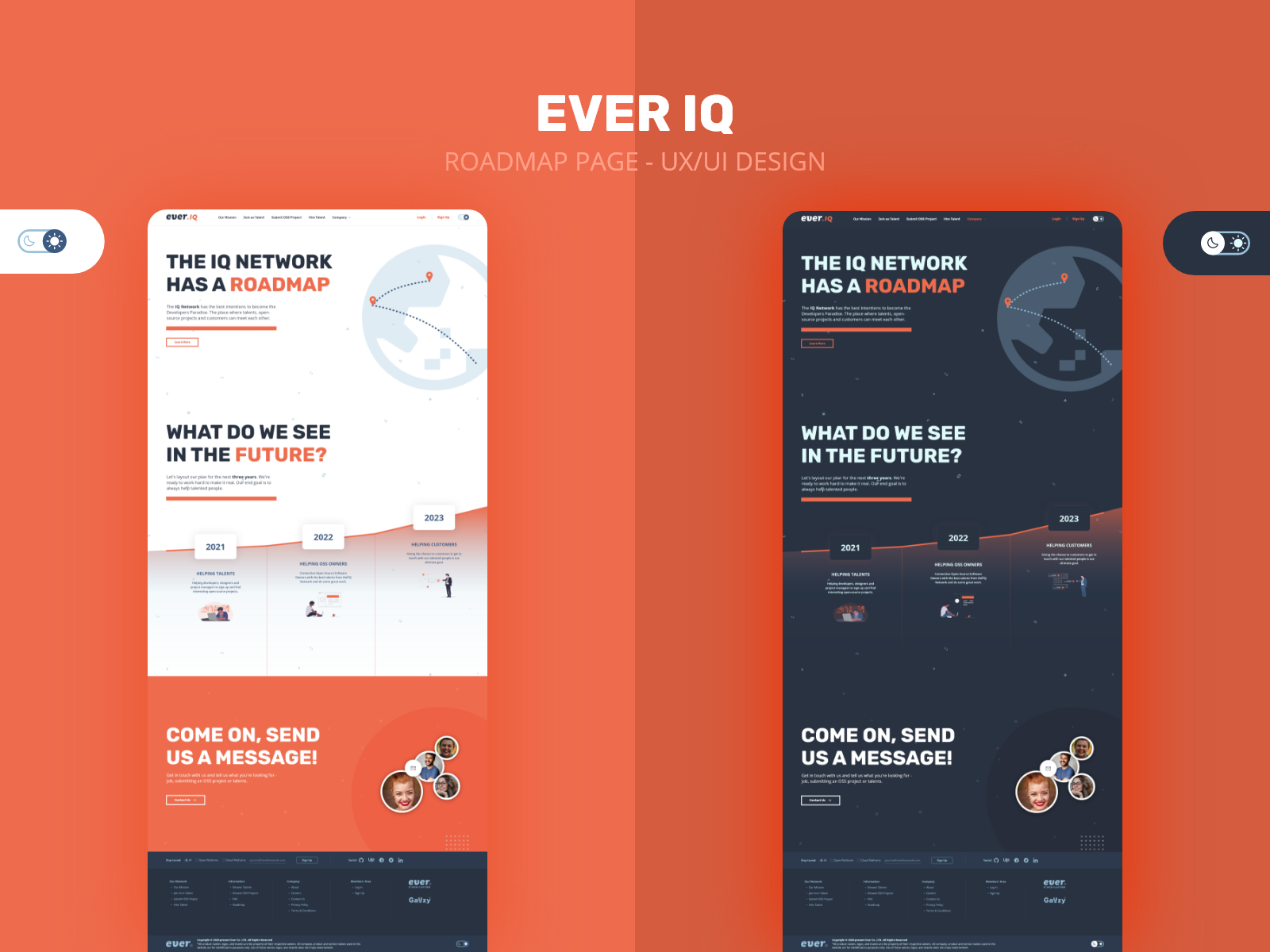 Ever IQ - UX/UI Design - Roadmap Page (Light & Dark) by Yordan Genovski ...