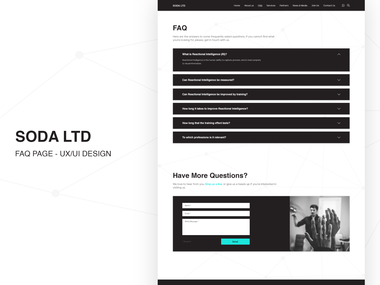 SODA - UX/UI Design - FAQ Page by Yordan Genovski on Dribbble