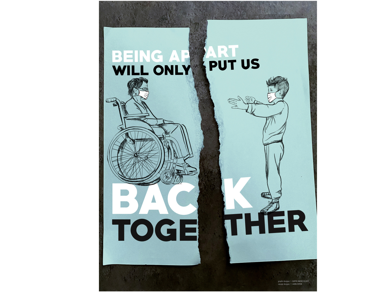 The Hug / Covid19 Poster by Karyn Jimenez-Elliott on Dribbble