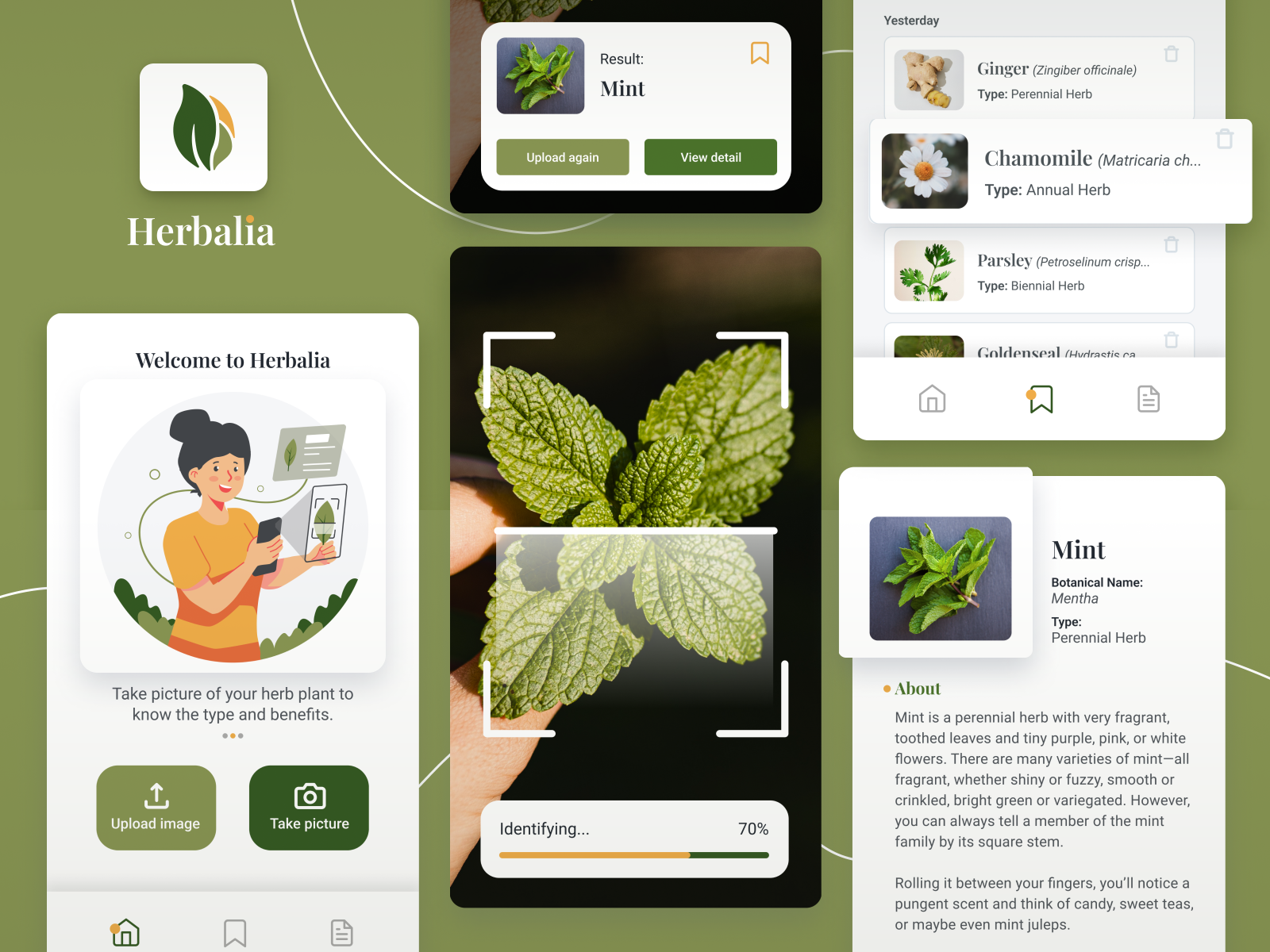 Herbalia, Herb Plant Detection App by Arief Rachman on Dribbble
