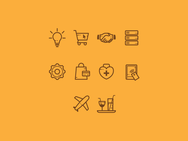 Icon set for Valtech.com by Mbelgedhes on Dribbble