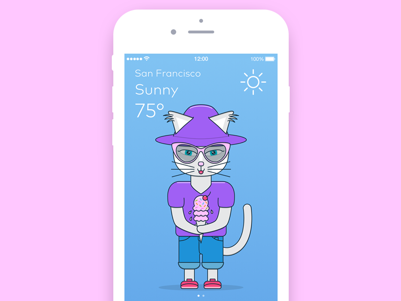 iOS Weather App by Hope Armstrong on Dribbble
