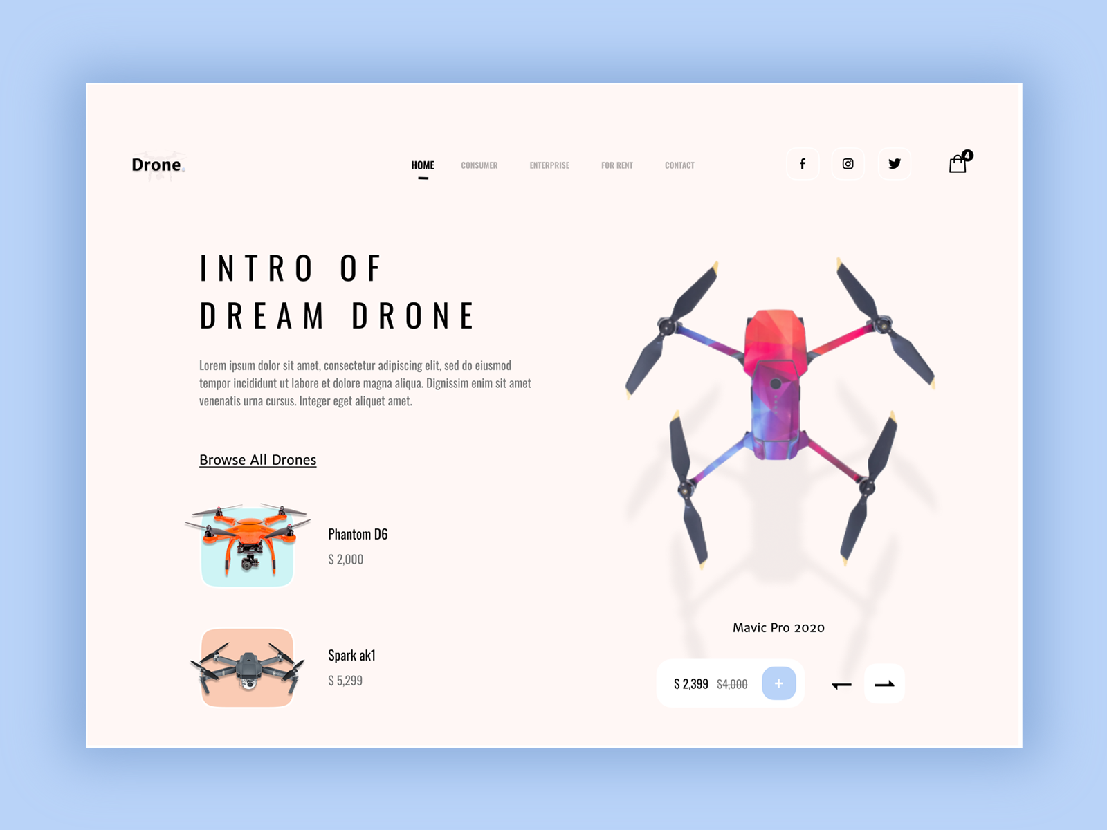 Drone - Web Design by Ng Hoi Yee on Dribbble
